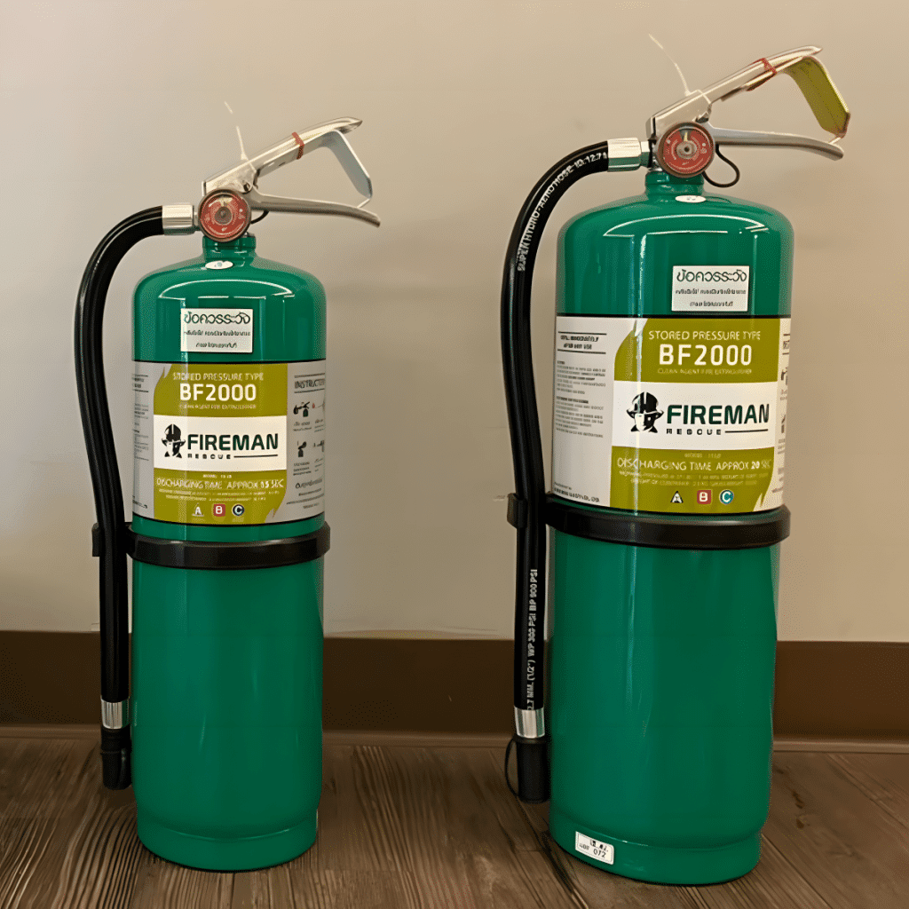 เครื่องดับเพลิงชนิดน้ำยาเหลวระเหย BF2000 รับประกันคุณภาพ 1 ปี