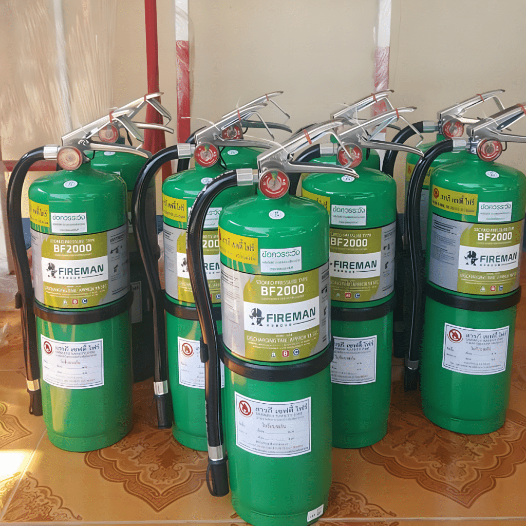 เครื่องดับเพลิงชนิดน้ำยาเหลวระเหย BF2000 รับประกันคุณภาพ 1 ปี